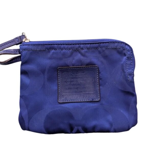 Coach | Bags | Coach Blue Small Bag Purse Zipper Bag Blue | Poshmark